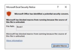 SAP Logon. Export to Excel. Microsoft has blocked macros from running because the source of this ...